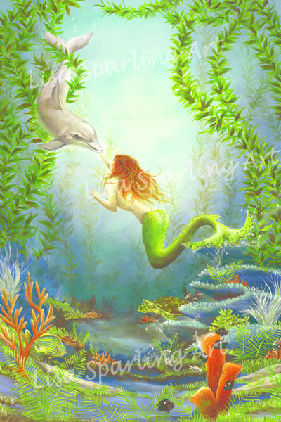 Mermaid "Underwater Fantasy" Acrylic Lisa Sparling Original Painting ...