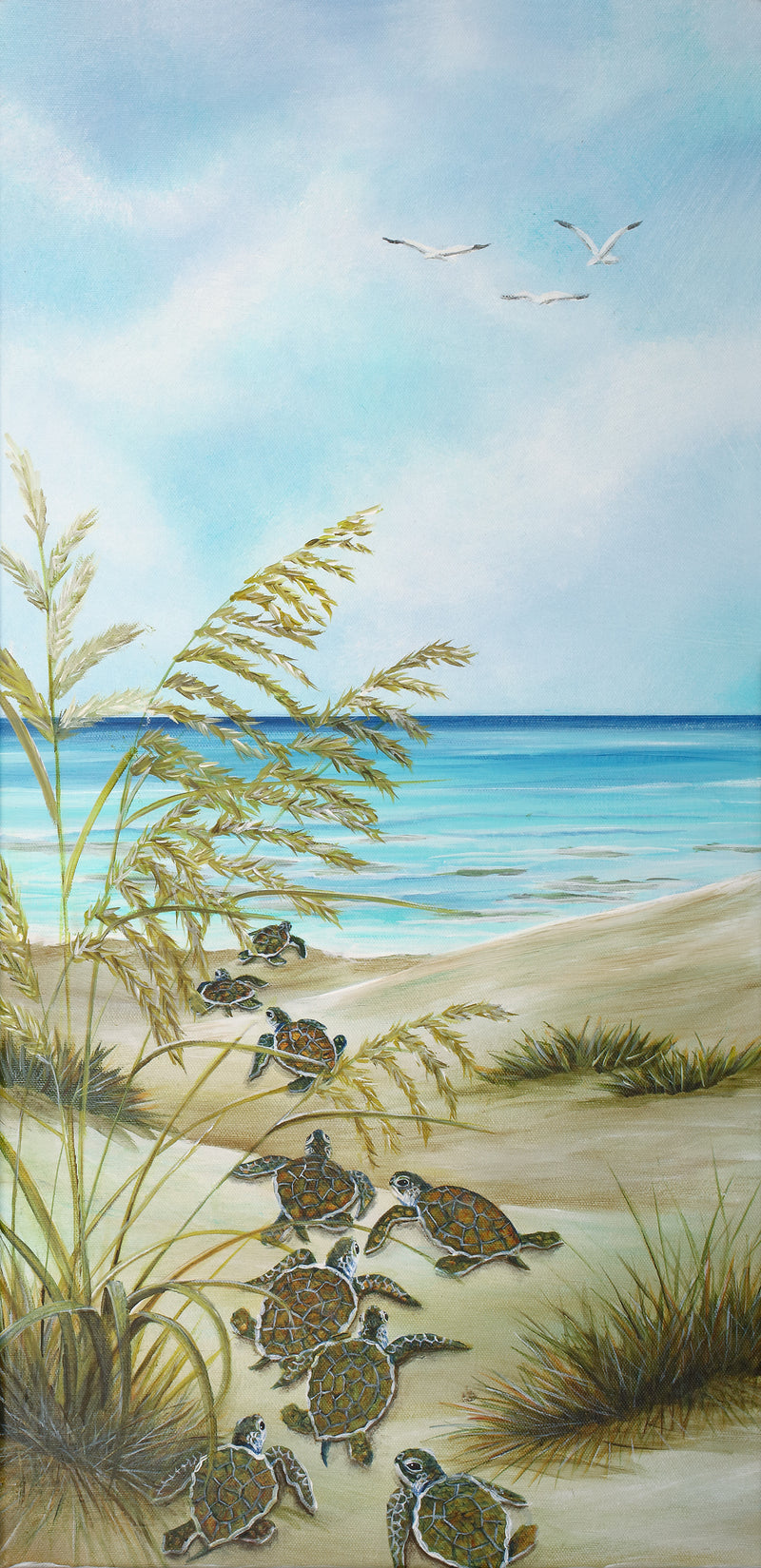 "Turtle March II" Lisa Sparling Art Giclée Reproduction